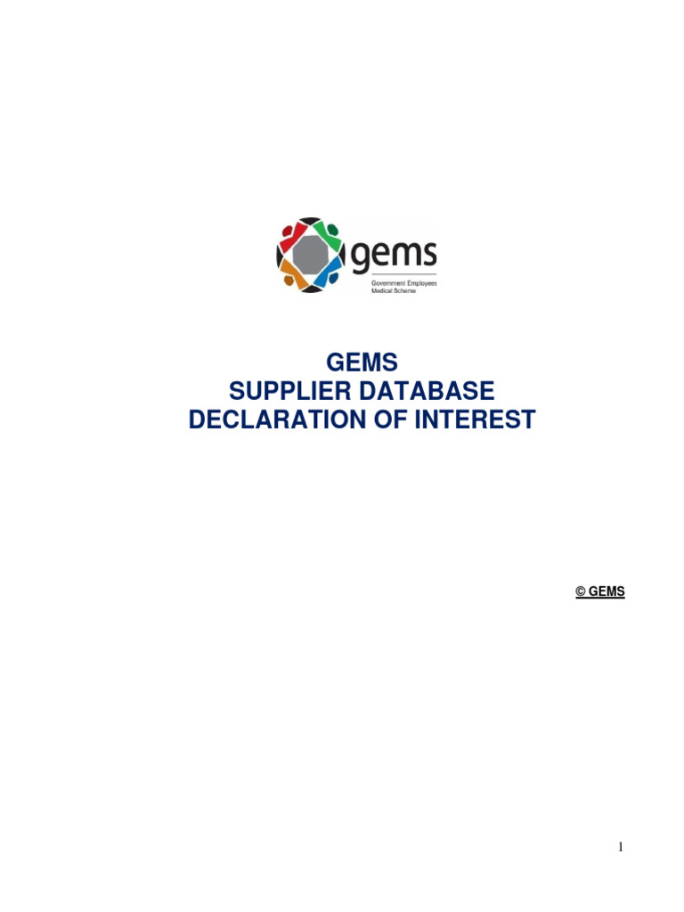 3-Supplier DB Application Declaration of Interest | PDF