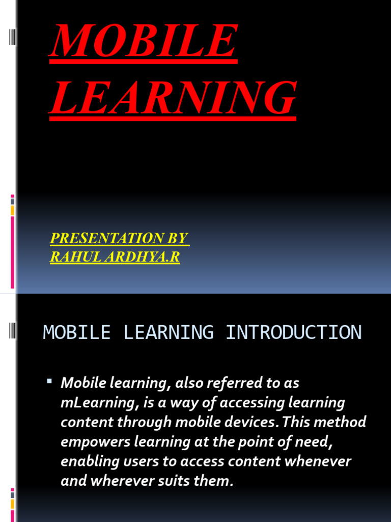 Mobile Learning | PDF