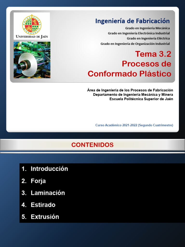Procesos de Conformado Plástico en Forja | PDF | Forjar | Laminado ...