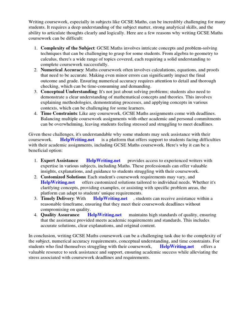 Gcse Coursework Maths | PDF