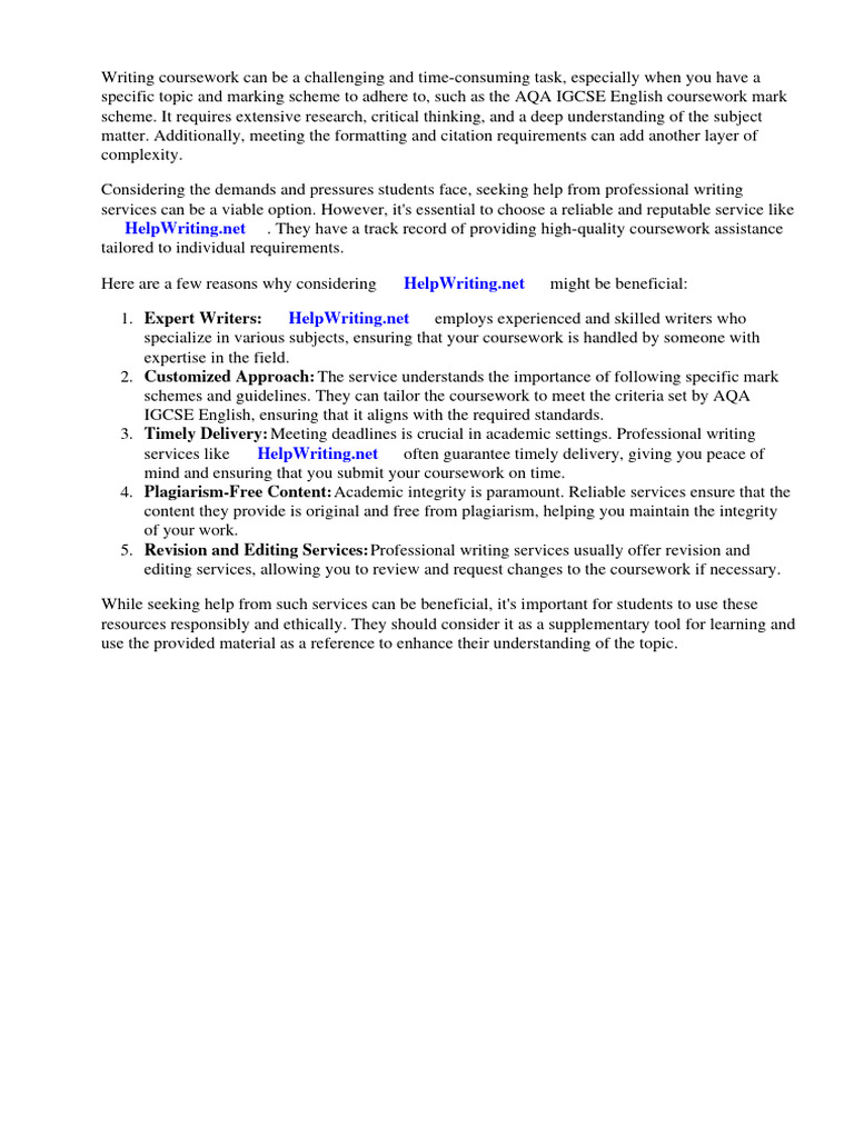Aqa Igcse English Coursework Mark Scheme | PDF | You Tube | Human ...