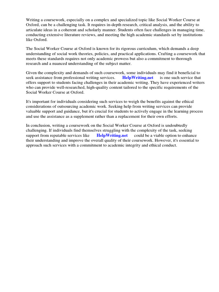 Social Worker Course Oxford | PDF | Social Work | Learning