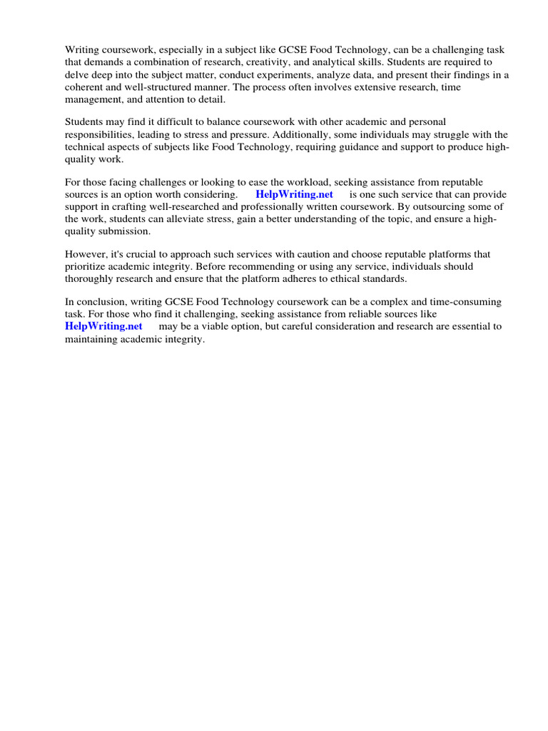 Gcse Food Technology Coursework Evaluation | PDF | Facebook | Linked In