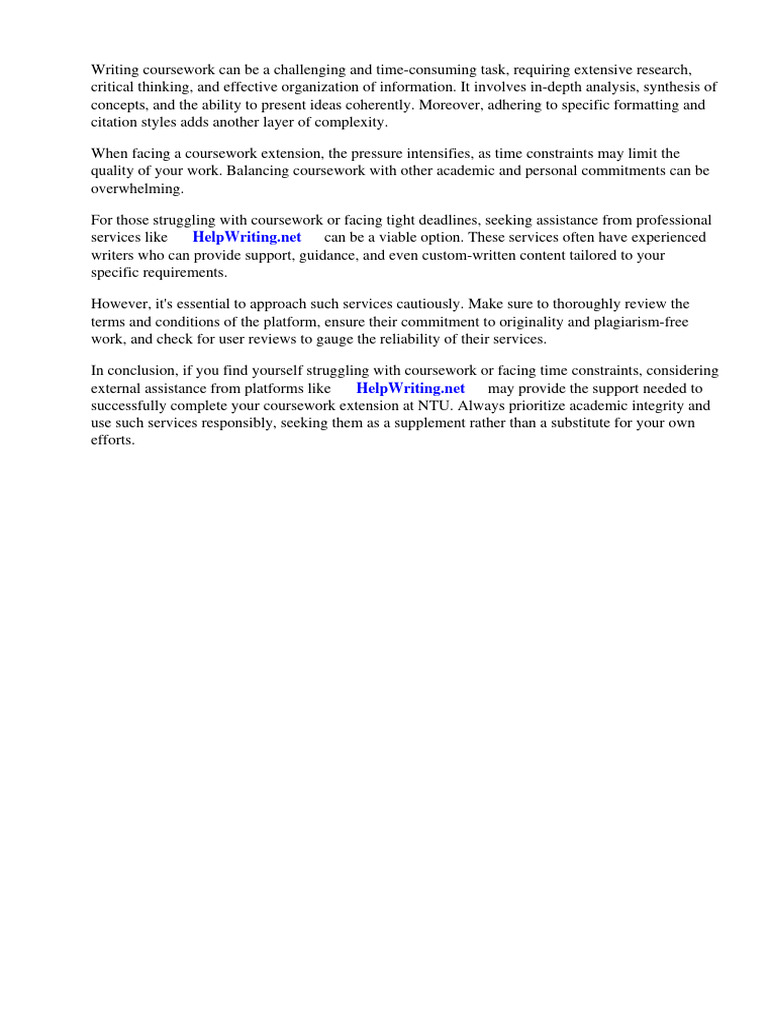 Coursework Extension Ntu | PDF | Spamming