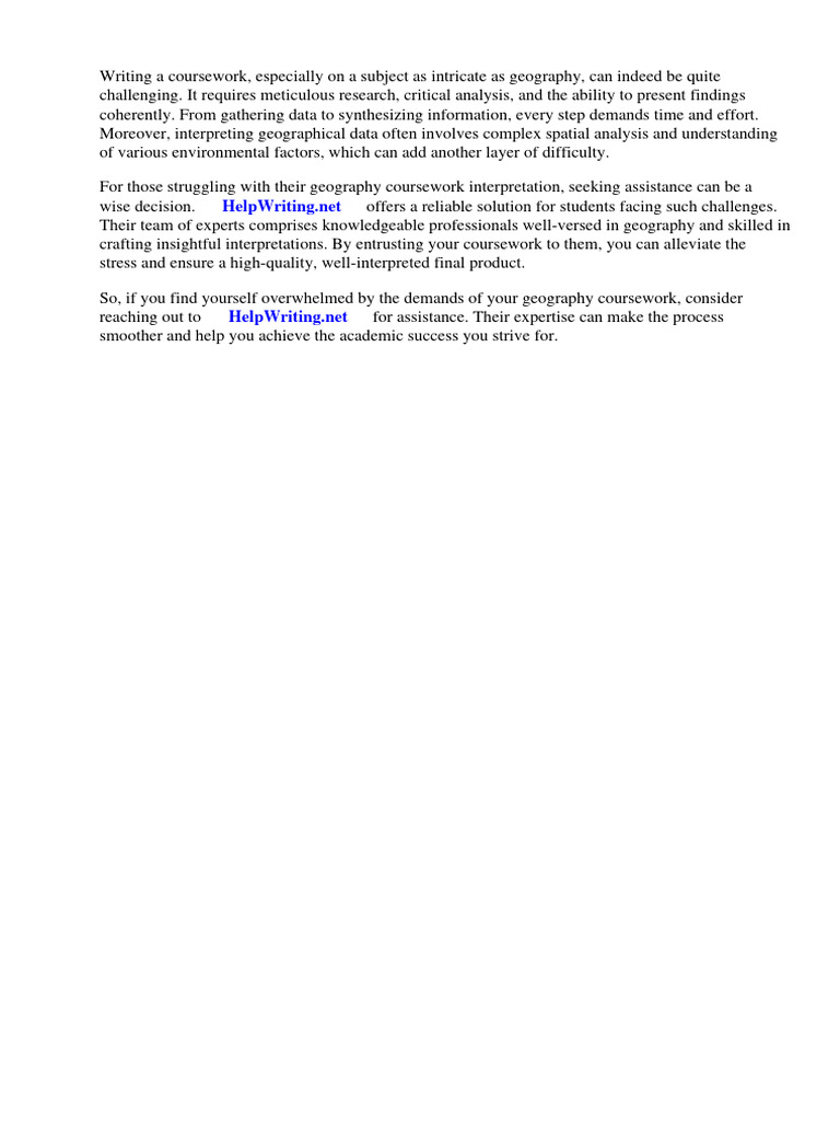 Geography Coursework Interpretation | Download Free PDF | Geography Geography Coursework Interpretation | Download Free PDF | Geography