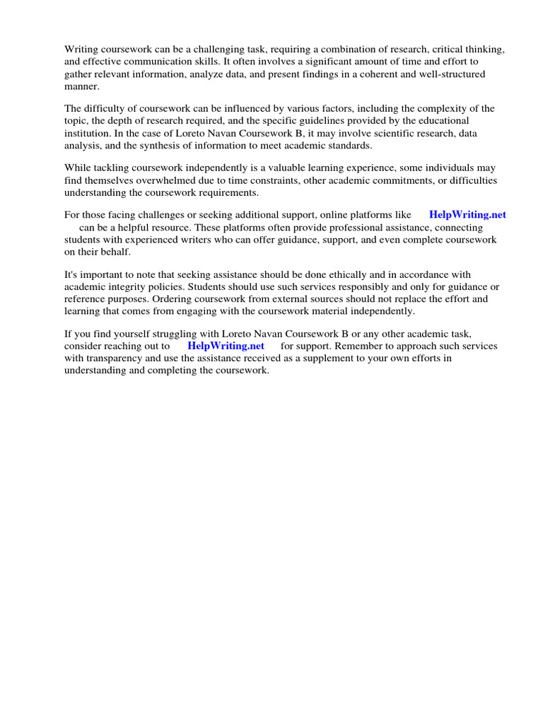 Loreto Navan Coursework B | PDF | Cognition