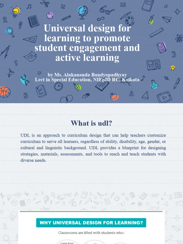 UDL Presentation - CRE Nov2020 | PDF | Learning | Lecture
