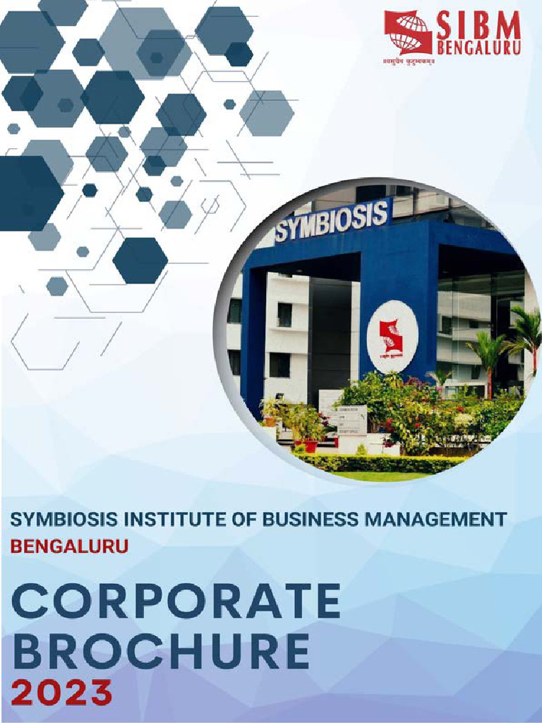 SIBM Bengaluru Corporate Brochure | PDF