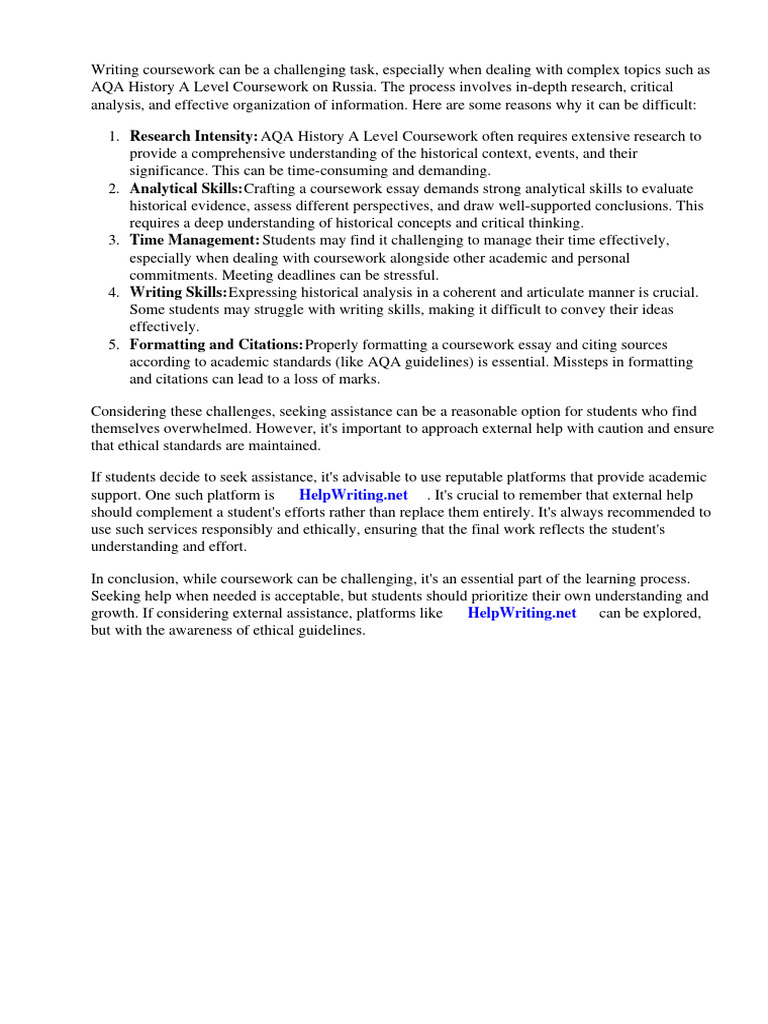 Aqa History A Level Coursework Russia | PDF | Facebook | Linked In