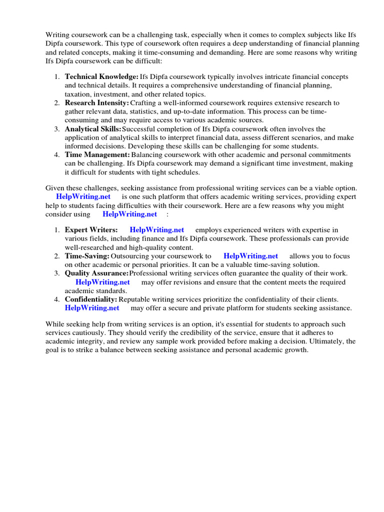 Ifs Dipfa Coursework | PDF | Stockbroker | Essays