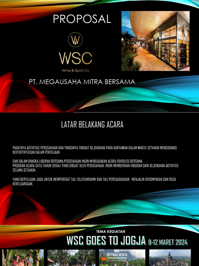 Proposal WSC Goes To Jogja | PDF