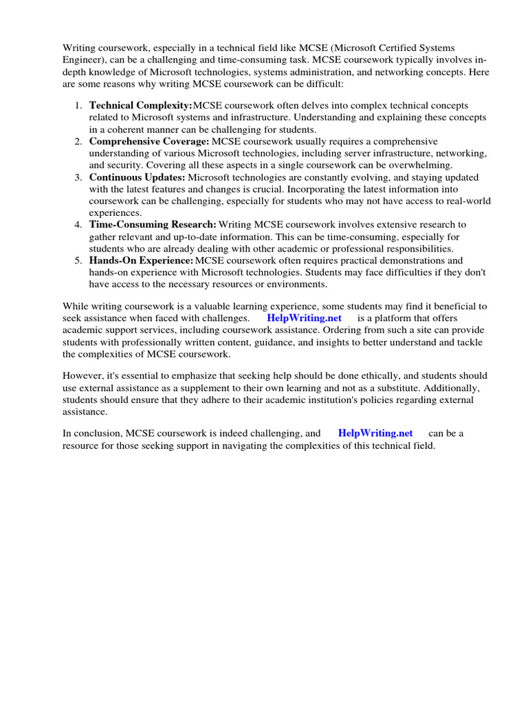 Mcse Course Work | PDF | Microsoft Certified Professional | Cisco ...