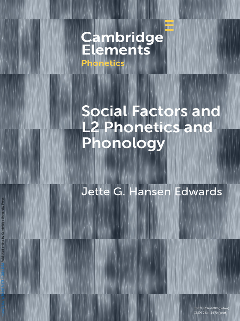 Social Factors and l2 Phonetics and Phonology | PDF | Second Language ...