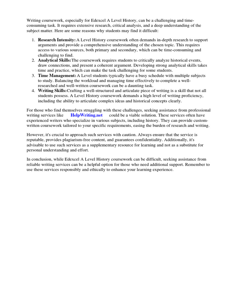 Edexcel A Level History Coursework Part A | PDF | Linked In | Facebook