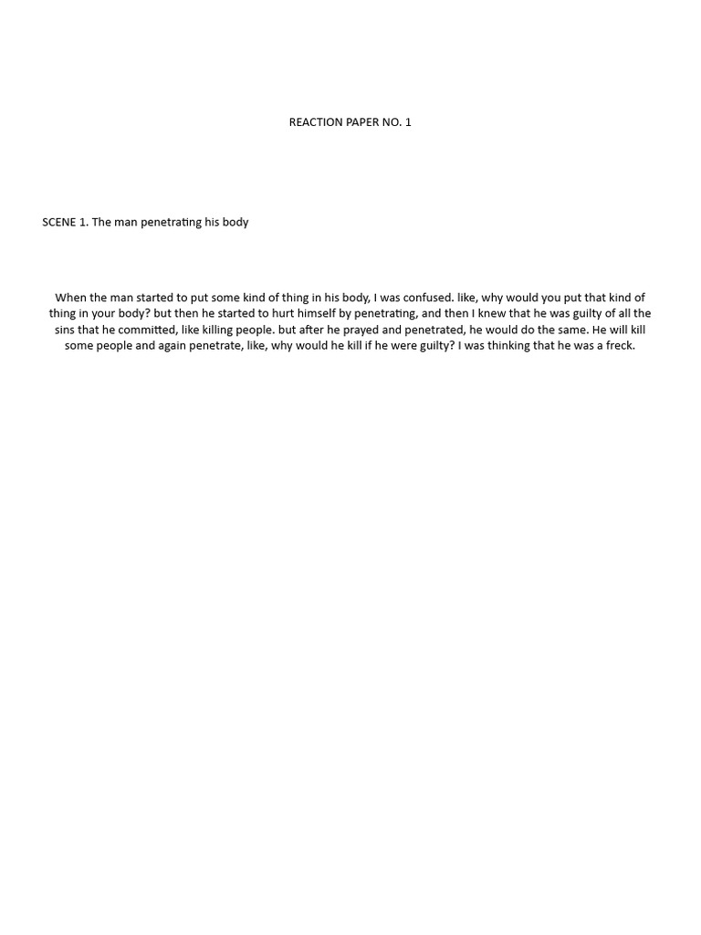 Reaction Paper | PDF