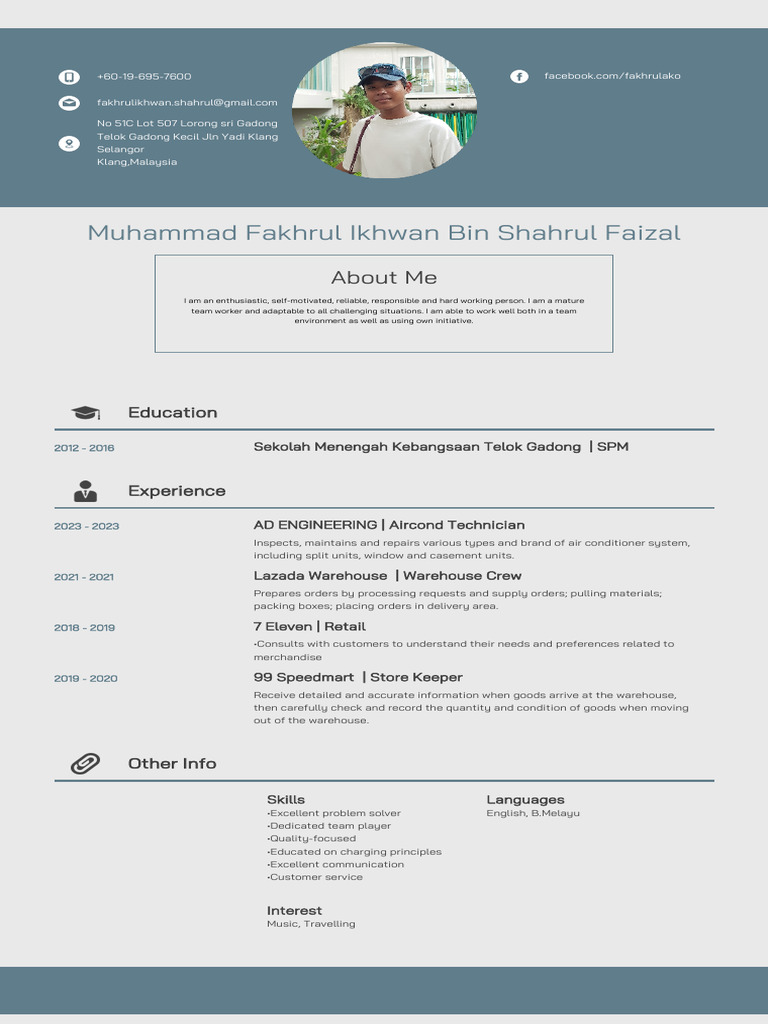 Resume Fakhrul | PDF | Warehouse | Business Economics