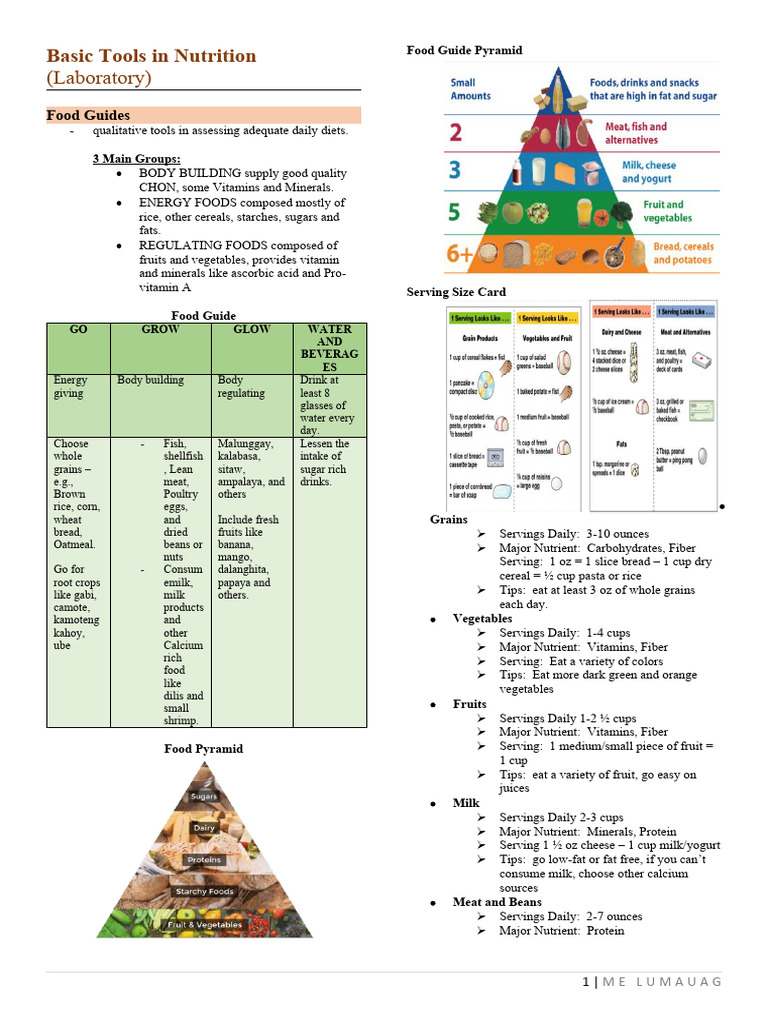 1 - PL - LAB - NCM105NDT - Basic Tools in Nutrition | PDF | Digestion ...