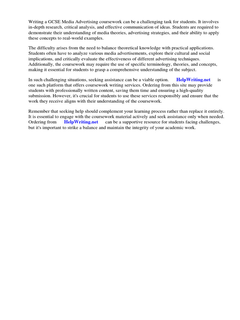 Gcse Media Advertising Coursework | PDF | Advertising | Theory