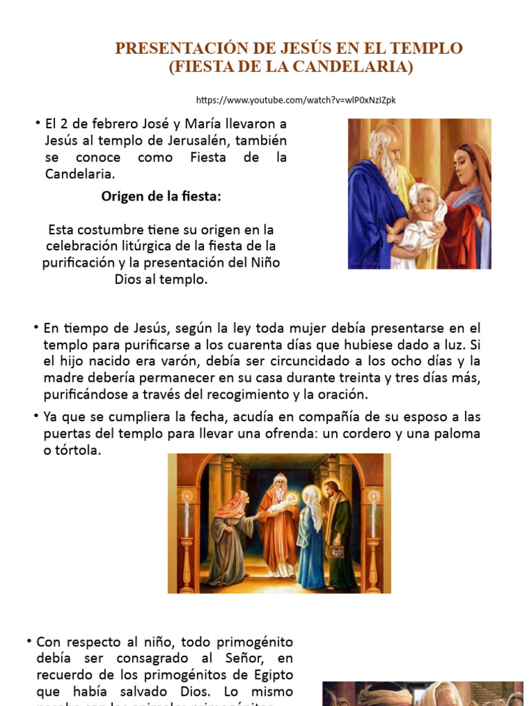 Presentación de Jesús: Fiesta de la Candelaria | PDF