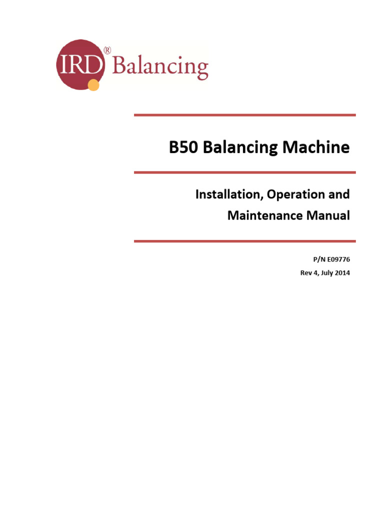 IRD Balancing Machine | PDF