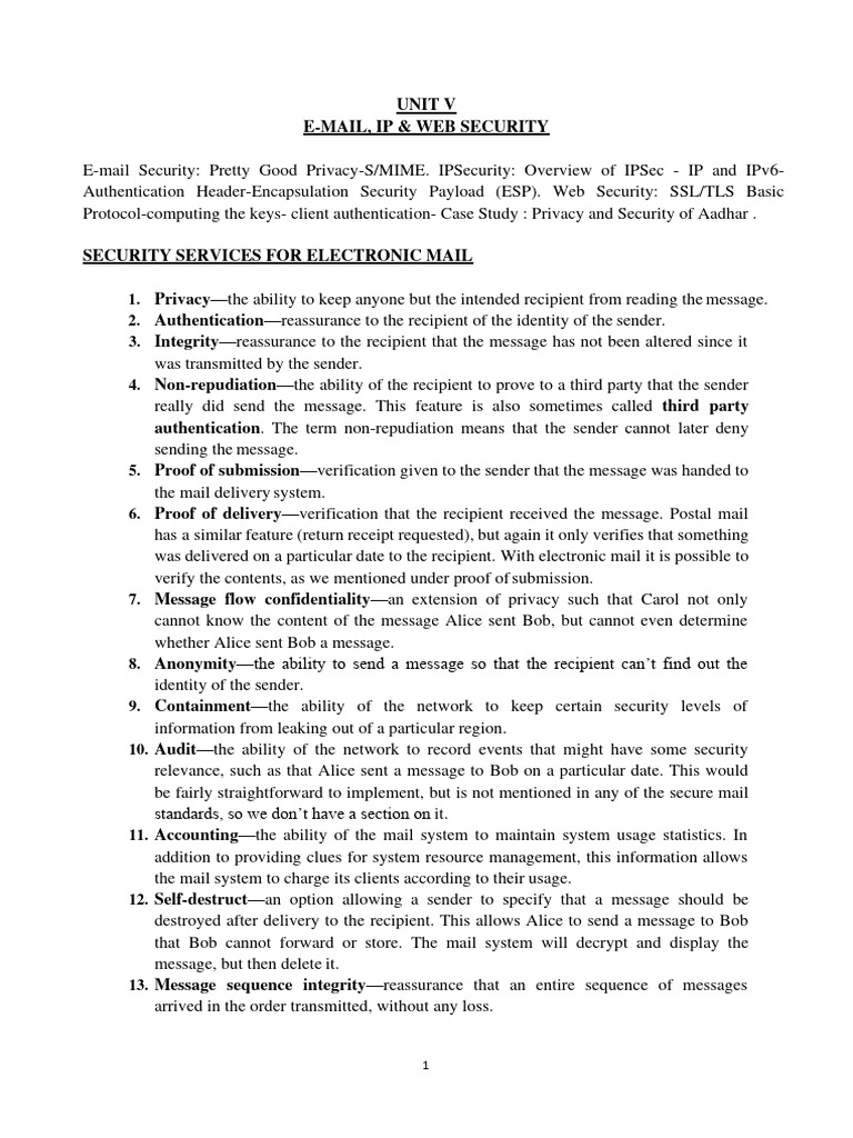 CNS Unit 5 | PDF | Transport Layer Security | Transmission Control Protocol