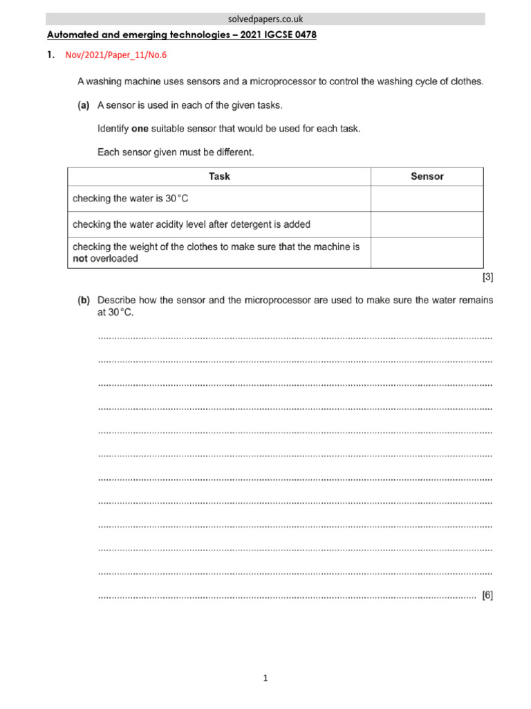 2021 Automated And Emerging Technologies Igcse 0478 Pdf