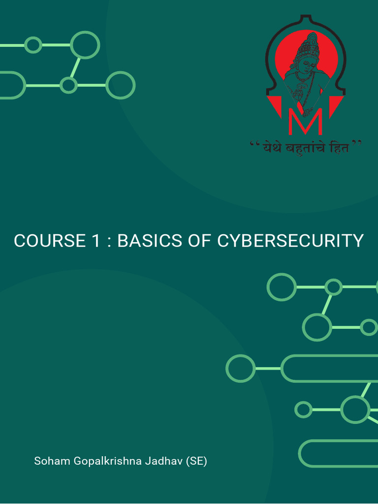 Course 1 Basics Of Cybersecurity Pdf Security Computer Security