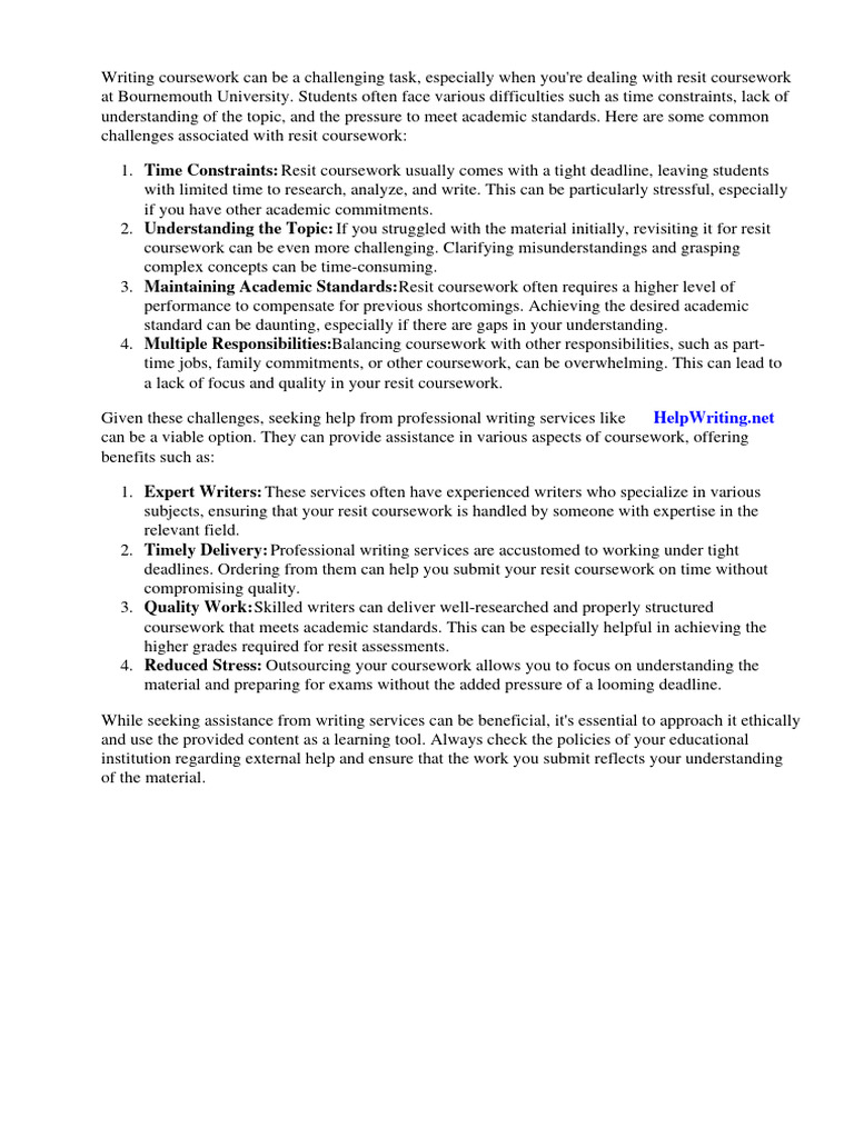 Bournemouth University Resit Coursework | PDF | Marketing | Expert