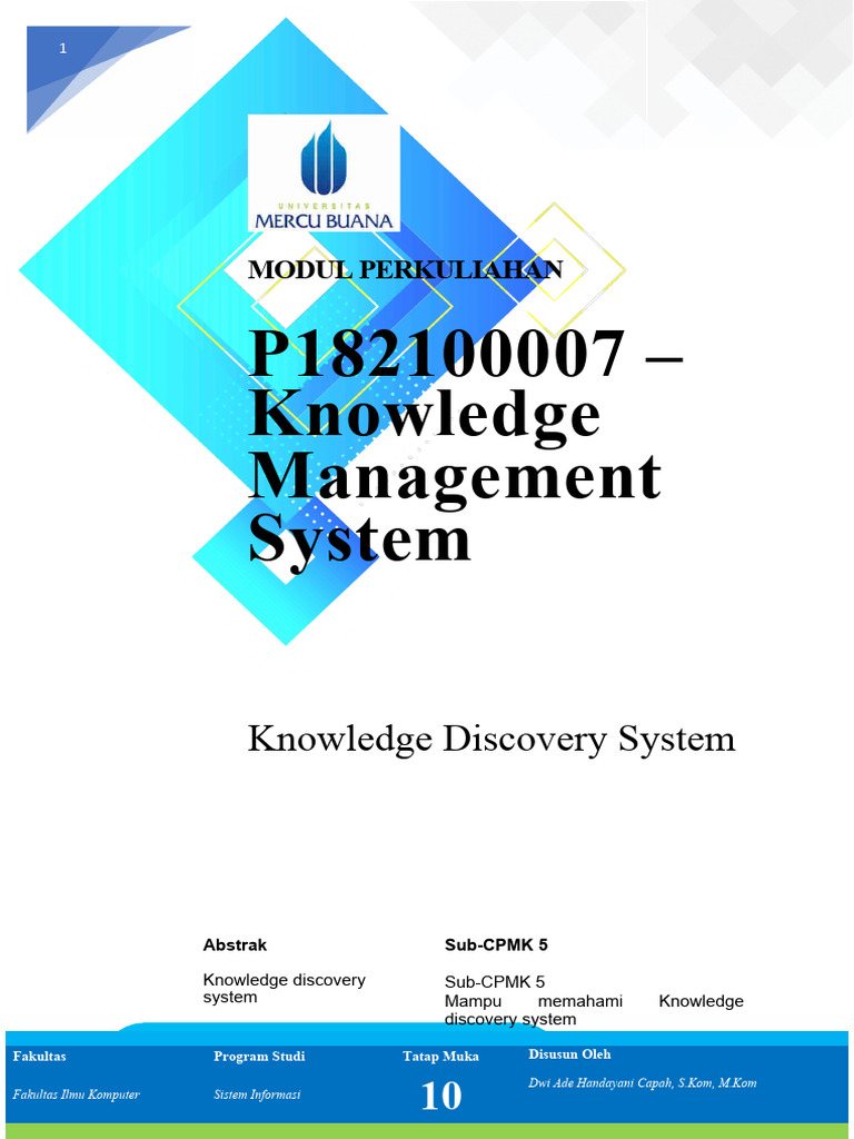 Modul 10 Knowledge Management System | PDF | Pengembangan Diri