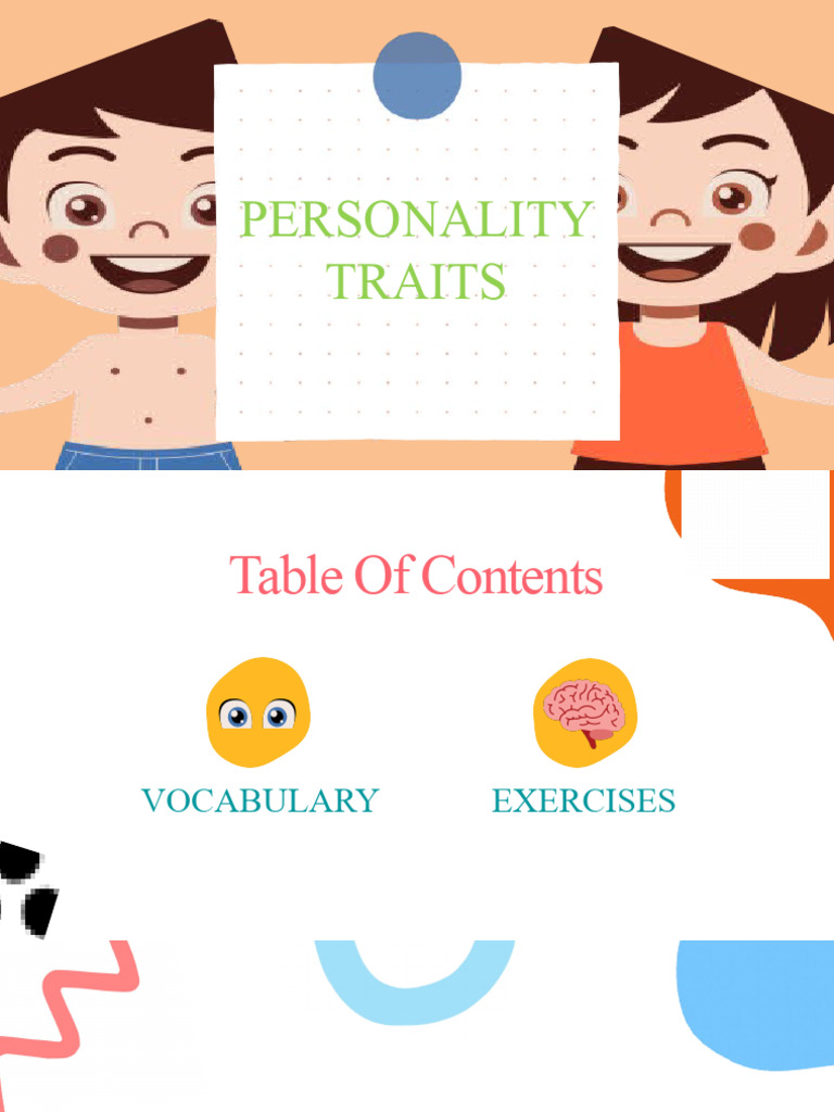 Personality Traits - Vocab, Exercises | PDF