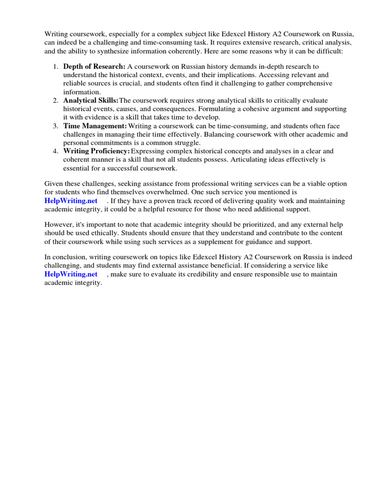 Edexcel History A2 Coursework Russia | PDF | Linked In | Facebook