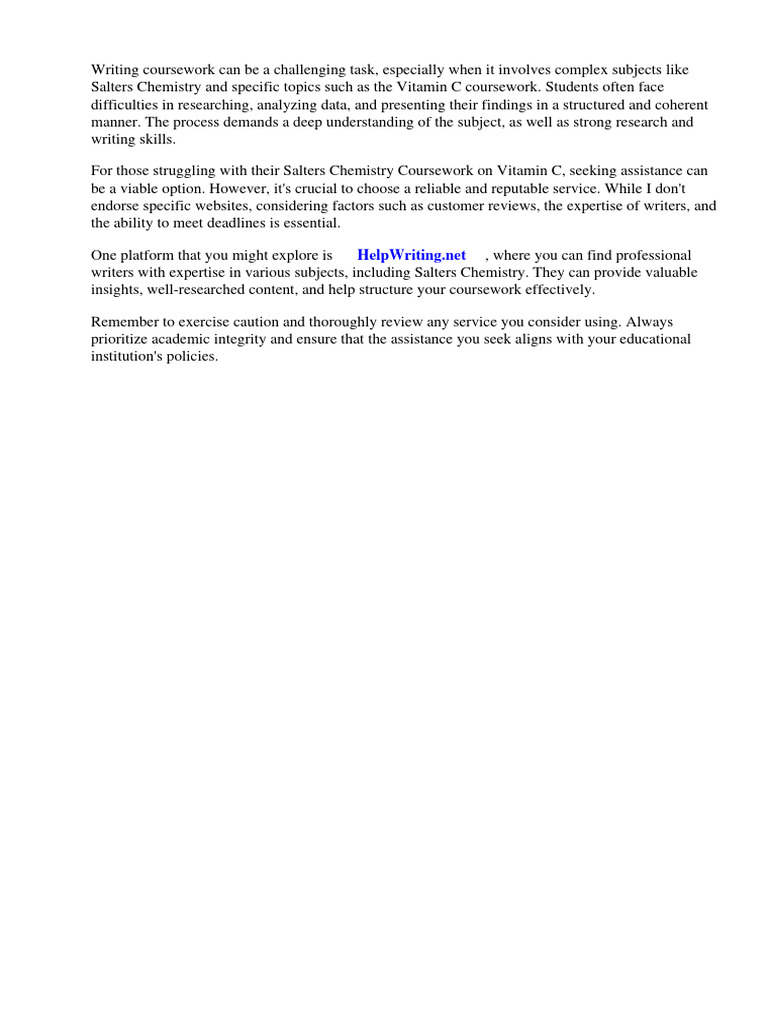 Salters Chemistry Coursework Vitamin C | PDF | Socialism | Facebook