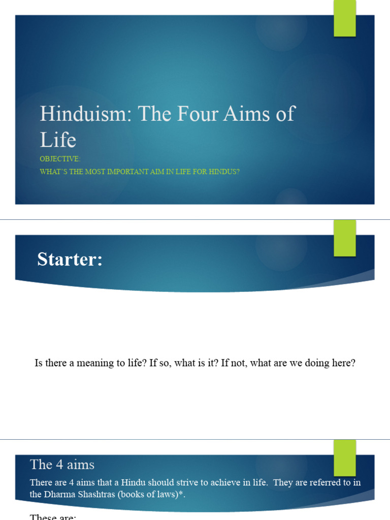 Hinduism: The Four Aims of Life: Objective: What'S The Most Important ...