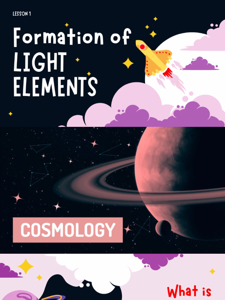 L1 - Formation of Light Elements | PDF