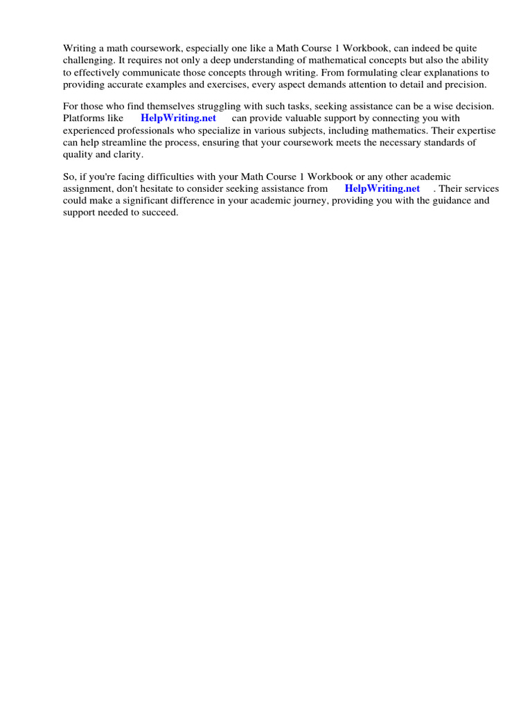 Math Course 1 Workbook | PDF | Mathematics | Learning Math Course 1 Workbook | PDF | Mathematics | Learning