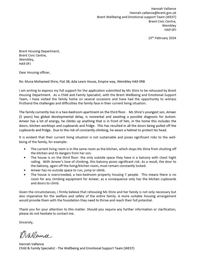 Housing Letter - MMS | PDF