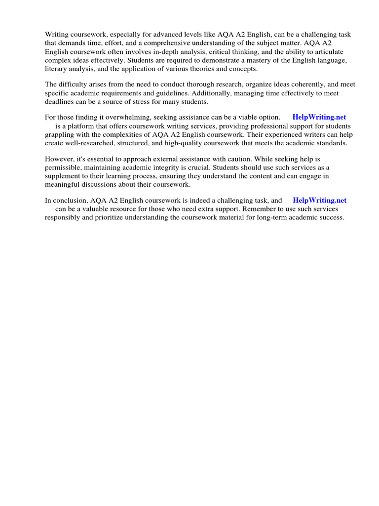English Coursework Aqa A2 | PDF | English Language | Facebook