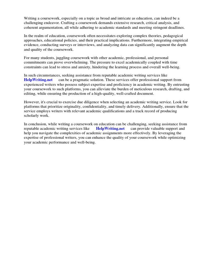 Coursework Education | PDF | Thesis | Information