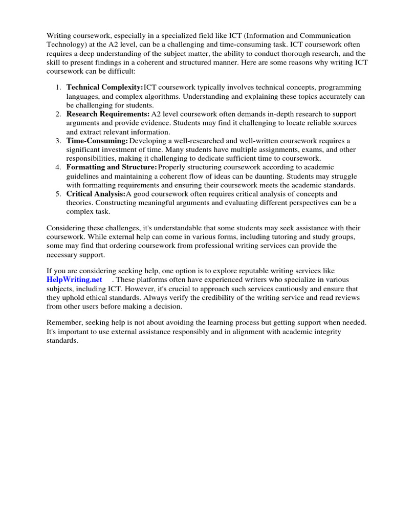 Ict Coursework A2 | PDF | Educational Technology | Gce Advanced Level (United Kingdom)