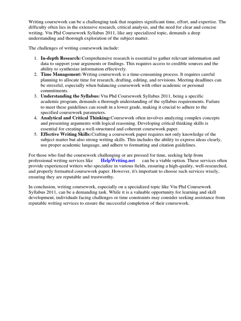 Vtu PHD Coursework Syllabus 2011 | PDF | Critical Thinking | Antenna ...