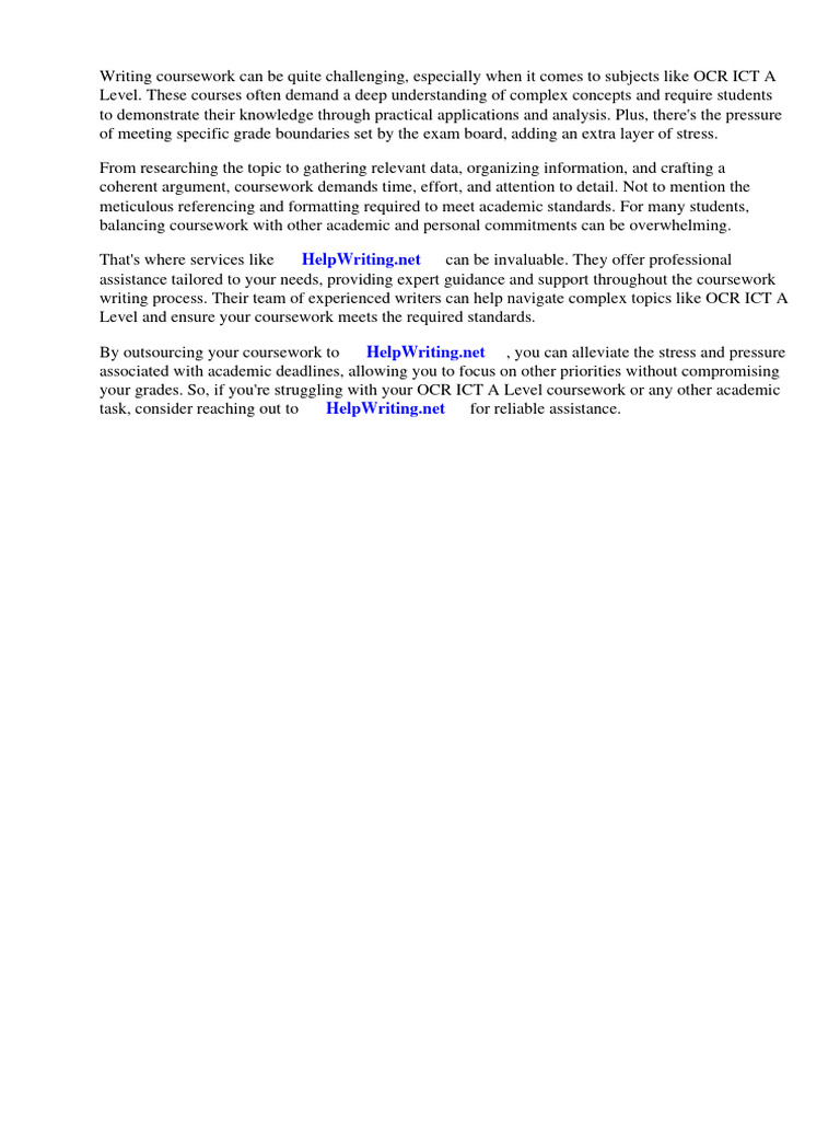 Ocr Ict A Level Coursework Grade Boundaries | PDF | Gce Advanced Level (United Kingdom) | United ...