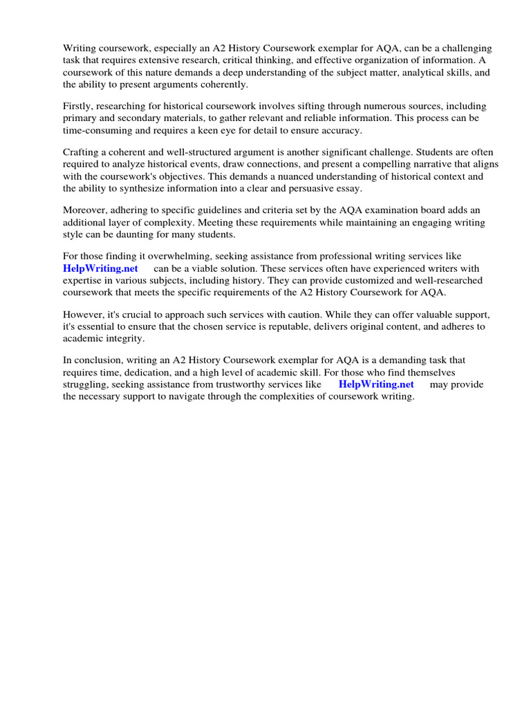 A2 History Coursework Exemplar Aqa | PDF | Facebook | Linked In