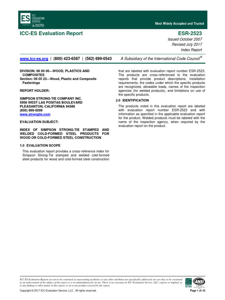 Simpson Strong Tie 100318149 Catalog | PDF | Real Estate | Materials