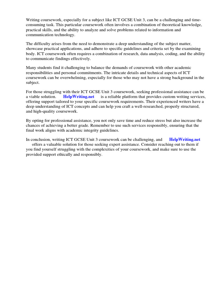 Ict Gcse Coursework Unit 3 | PDF | World Wide Web | Internet & Web
