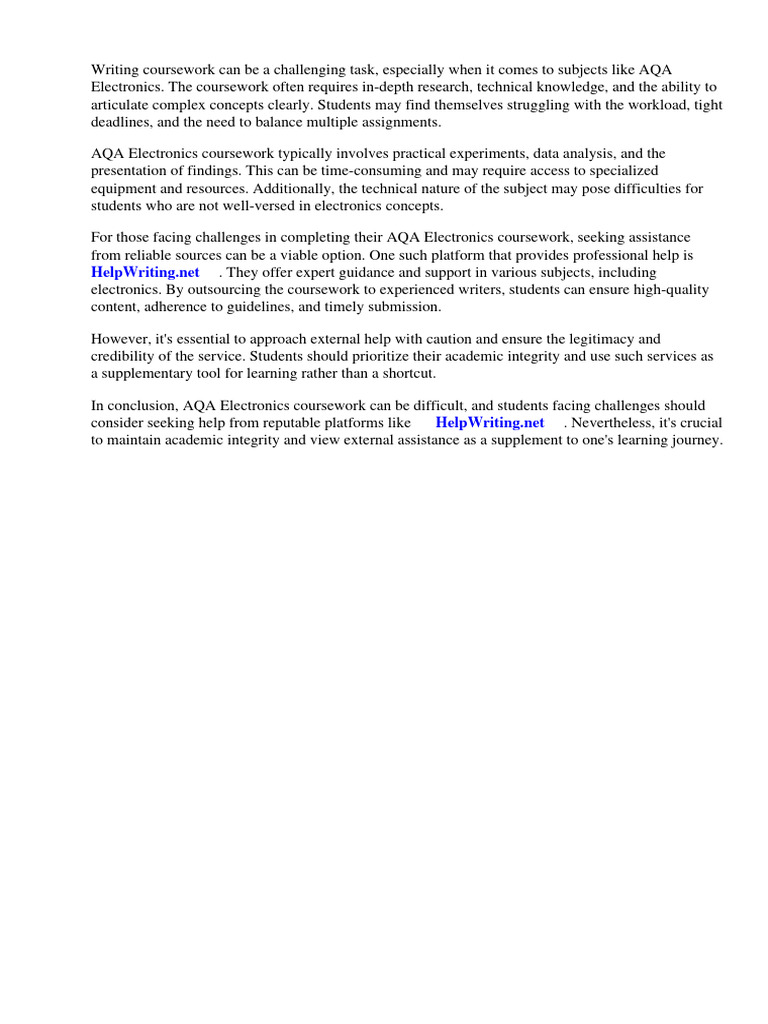 Aqa Electronics Coursework Example | Download Free PDF | Amplifier ...