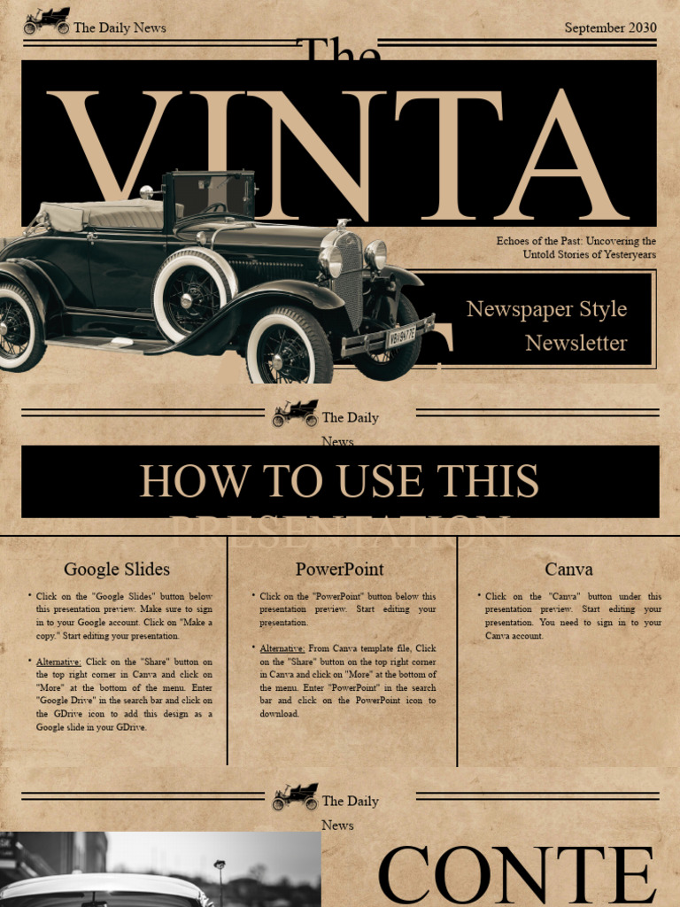 Vintage Newspaper Style Newsletter | PDF | Computing | Online Services