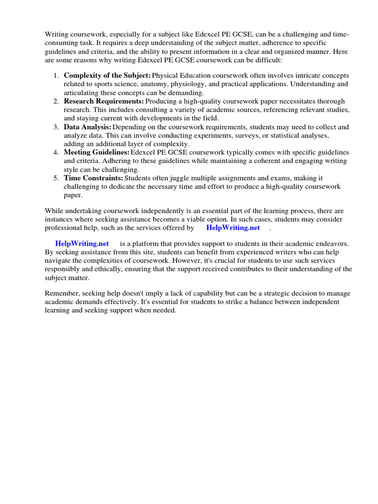 Edexcel Pe Gcse Coursework | PDF | Facebook | Linked In