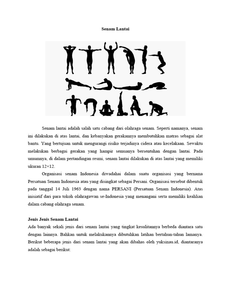 Panduan Lengkap Senam Lantai | PDF