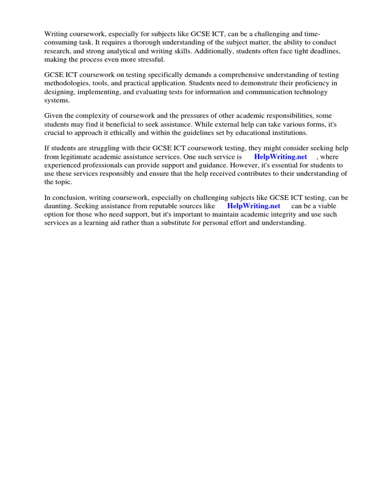 Gcse Ict Coursework Testing | PDF | Information Technology | Microsoft ...