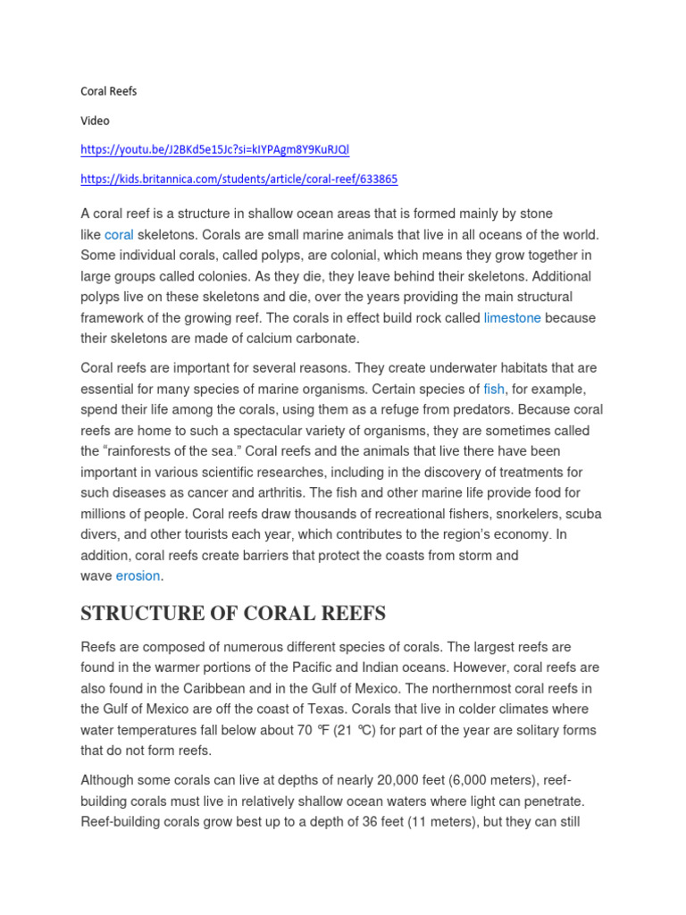 Coral Reefs | PDF | Coral Reef | Sea